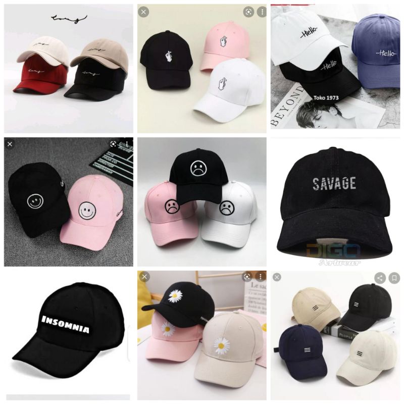 Baseball Cap Men Women Dwasa Embroidery Love Hello Smile Sad Vantelo ...