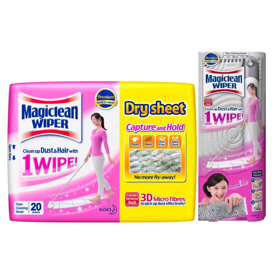 Magiclean Wiper Mop Stick (Set Mini Dry) | Shopee Malaysia