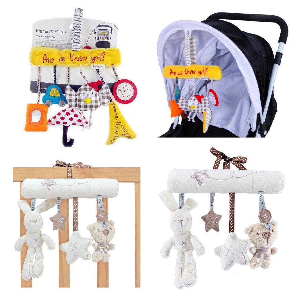 Baby Bed / Stroller Musial Arch & Spiral Rattle Toy / Baby Cot Spirals ...