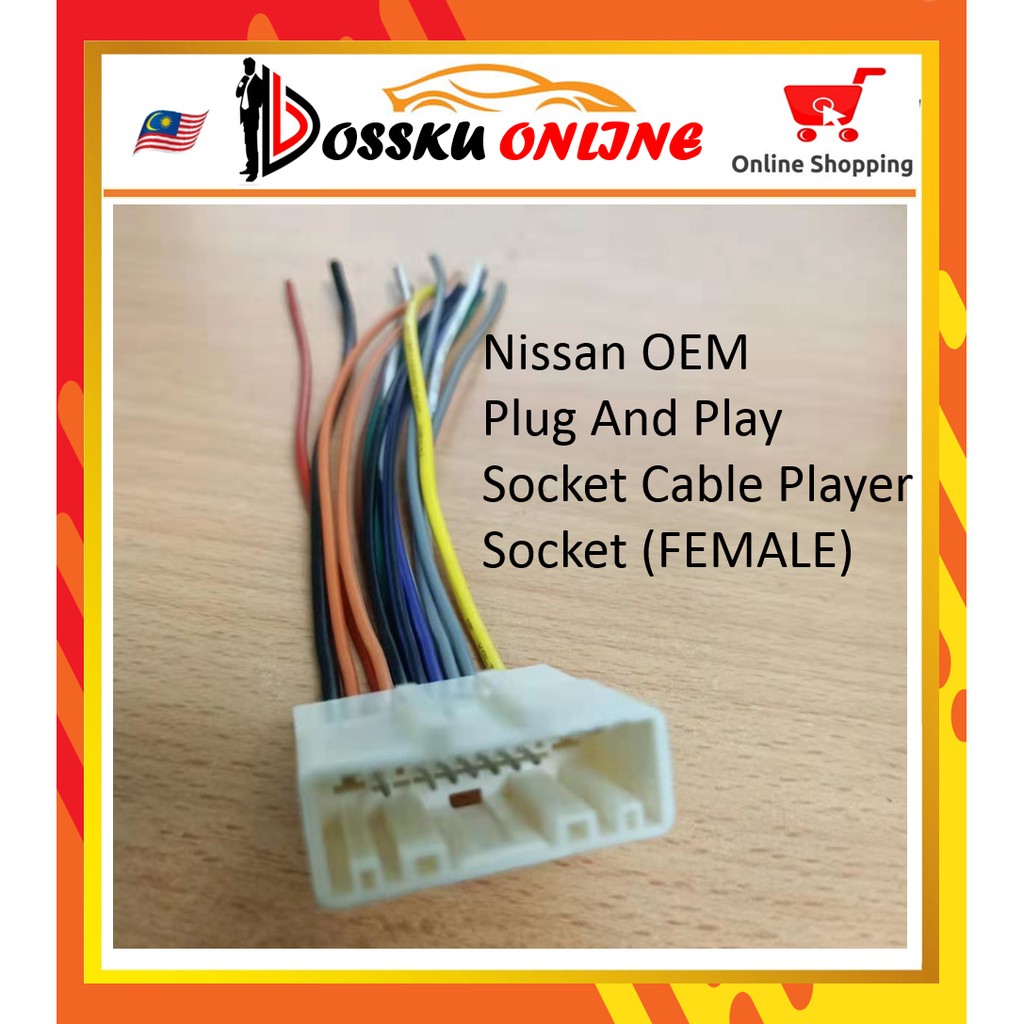 Nissan OEM Plug And Play Socket Cable Player Socket (FEMALE) | Shopee ...