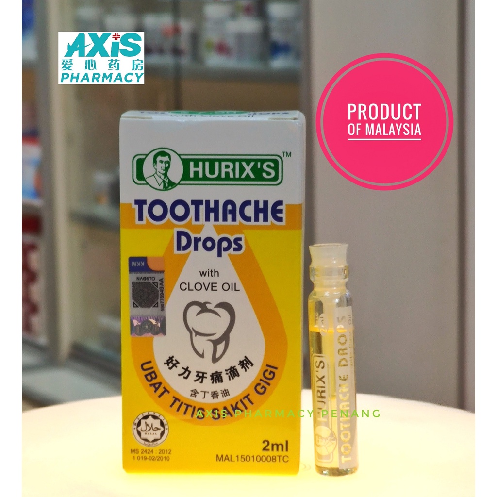 HURIX'S TOOTHACHE DROP WITH CLOVE OIL 2ML (EXP:01/2026) | Shopee Malaysia