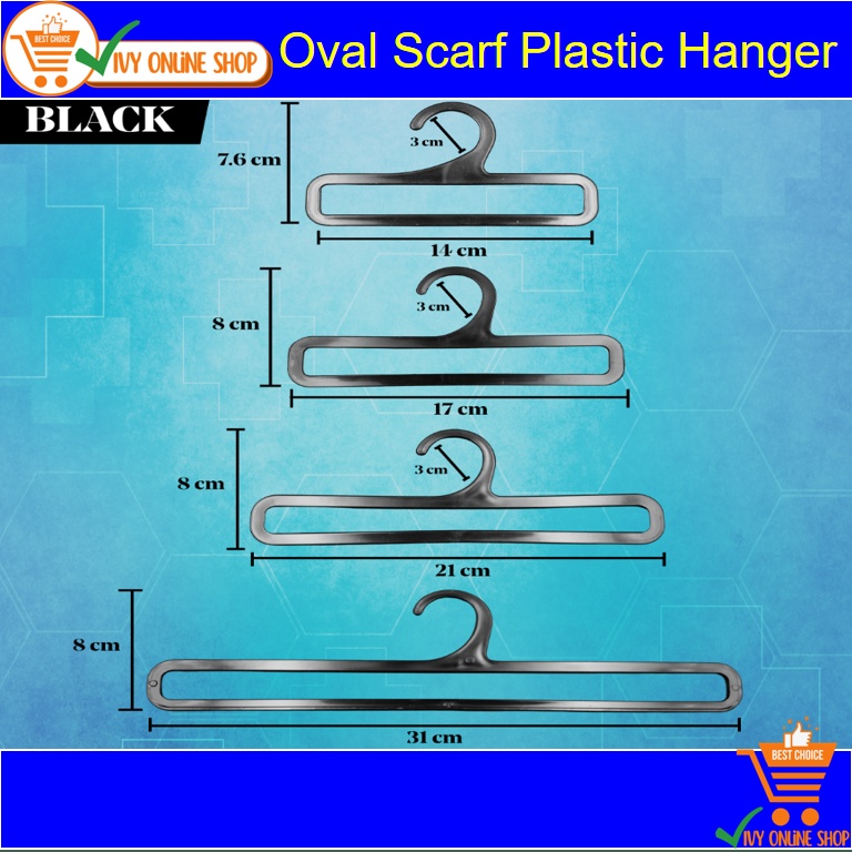 HANGER TUDUNG SHAWL HANGER PETAK OVAL UKURAN DARI 14CM KE 31CM | Shopee ...
