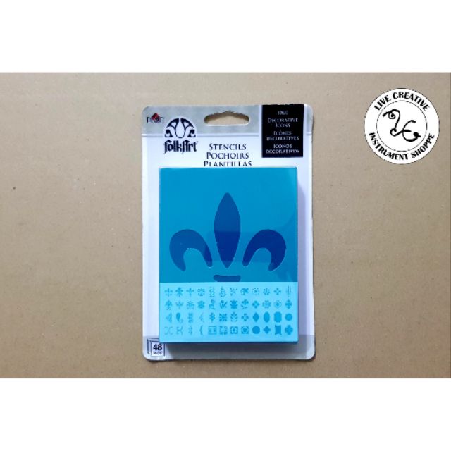 PLAID FolkArt Stencils - 48 Decorative Icons Set | Shopee Malaysia