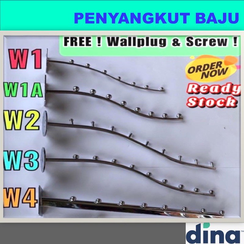 Storage rack Wall Waterfall Beads / Cloth Hanger / Penyangkut Baju ...