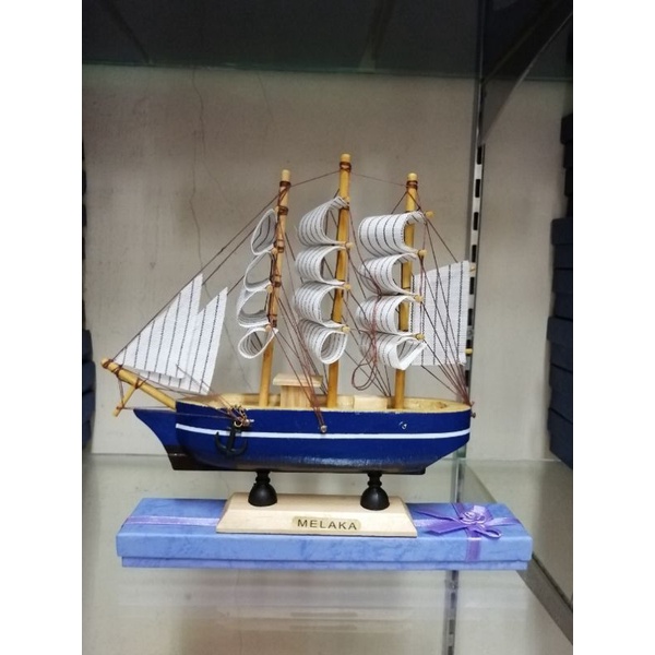 Wooden 3D Sail Boat 20cm Kapal Layar 3D Buatan Kayu 立体木制帆布船 | Shopee ...