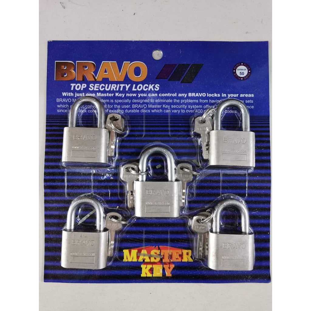 *Ready Stock* 3pcs/4pcs/5pcs 50MM Master key Bravo Top Security Lock ...