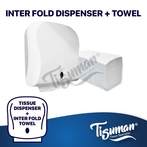 [COMBO SET] 20 packs Inter Fold Hand Towel (Virgin Pulp) + Inter Fold ...