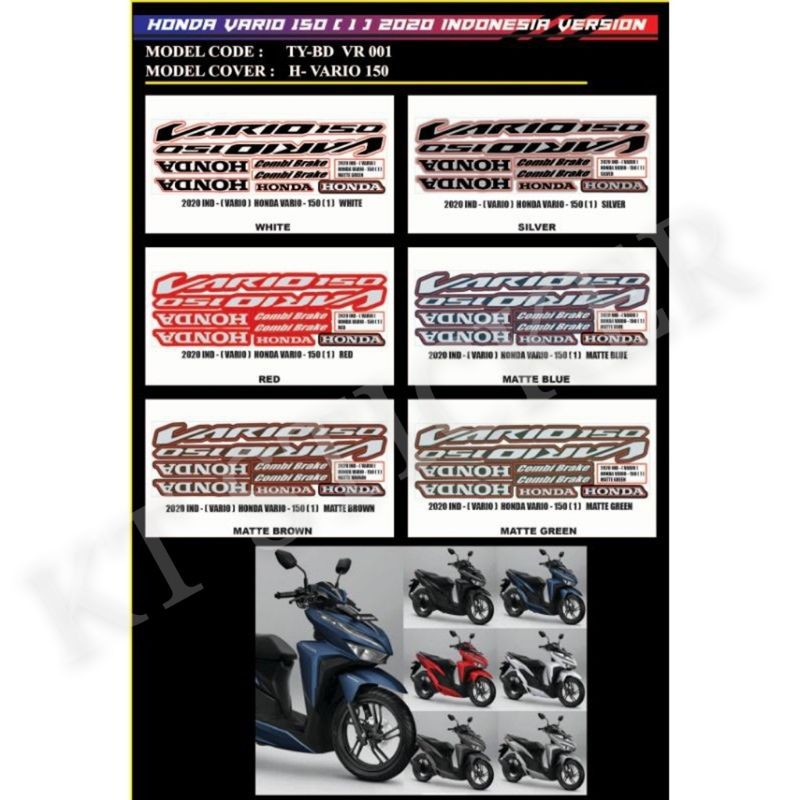 VARIO 150 (1) 2020 INDONESIA VERSION STICKER | Shopee Malaysia