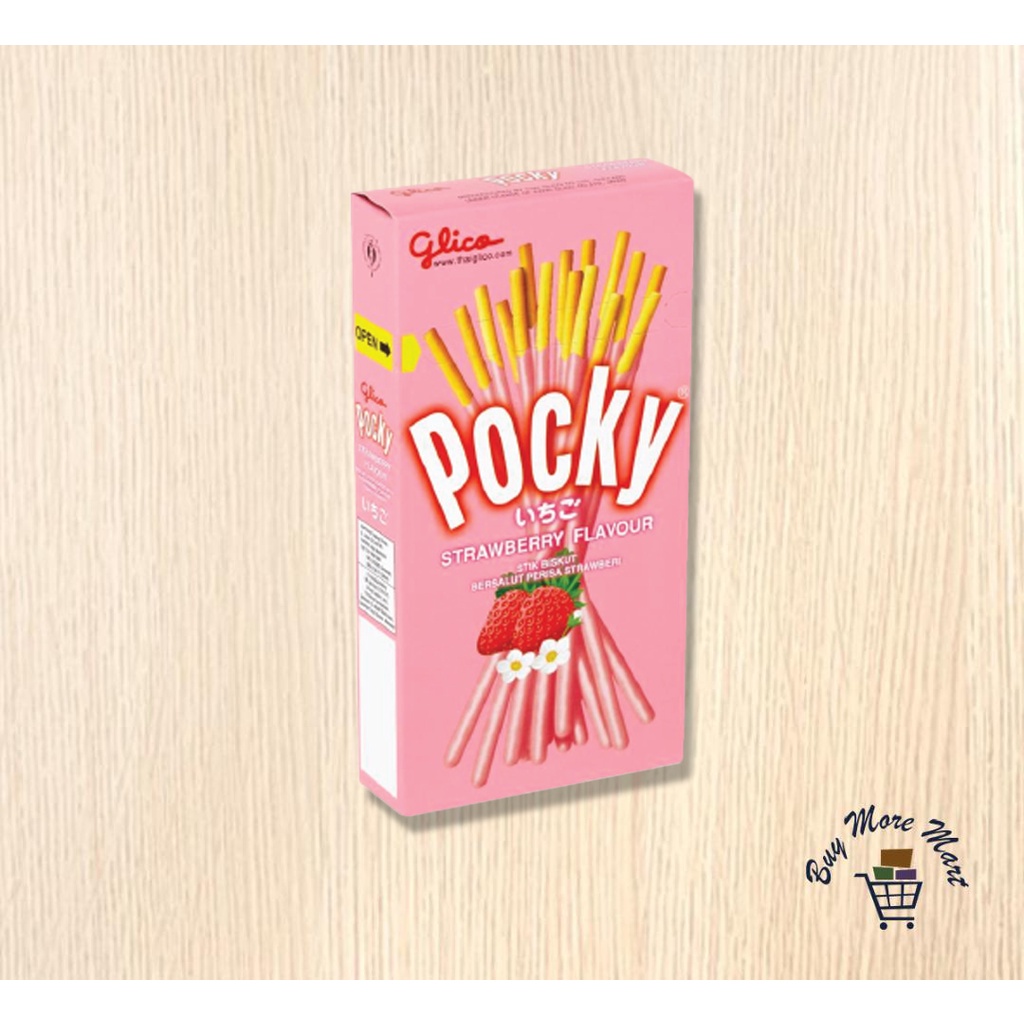 Glico Pocky Strawberry Biscuit Stick 38g | Shopee Malaysia