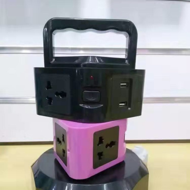 Universal Extension Rotatable Tower Socket Dual USB Overload Protection ...