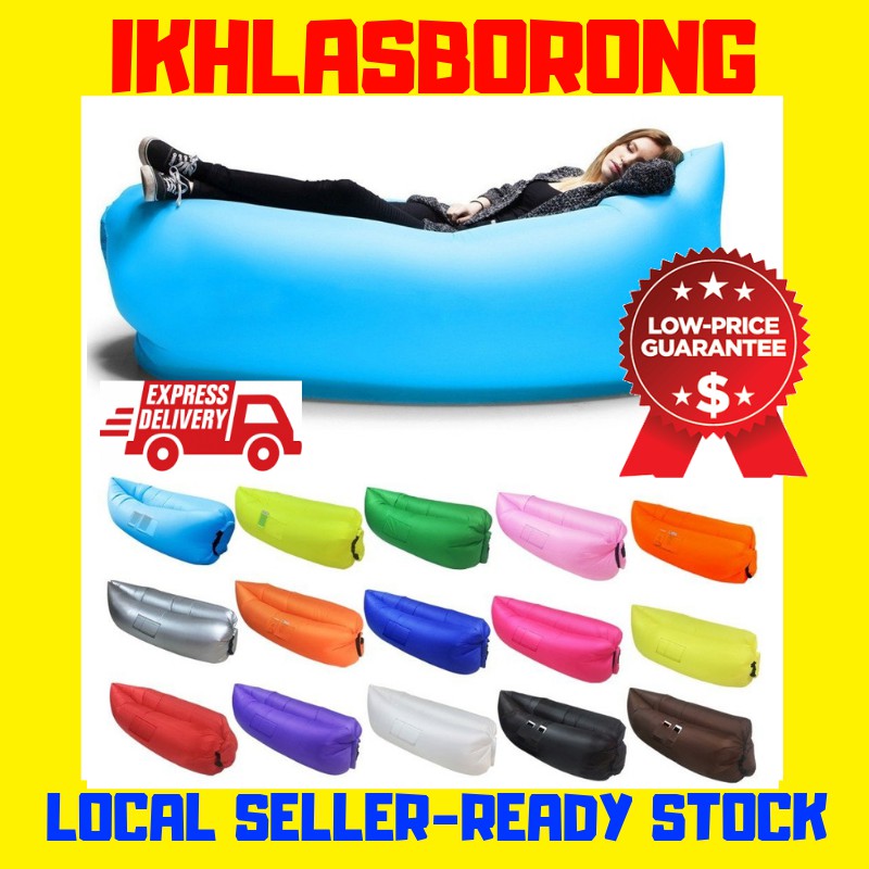 Inflatable Wind Picnic Camping Lamzac Air Lazy Sofa Lounge Bed | Shopee ...