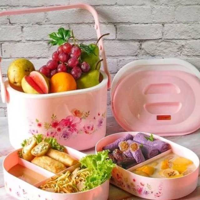 Angie holiday oval case jumbo oval 3-tier oval case | Shopee Malaysia