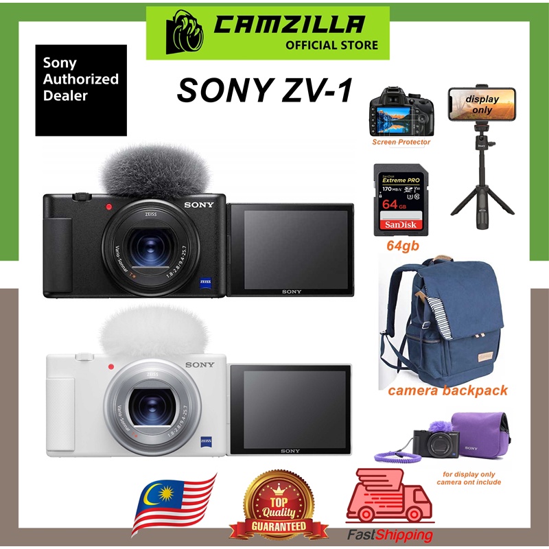 Sony ZV-1 ZV1 Digital Camera - Black White [Free Pouch + Windscreen ...