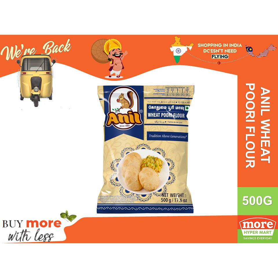 ANIL WHEAT POORI FLOUR 500G | Shopee Malaysia