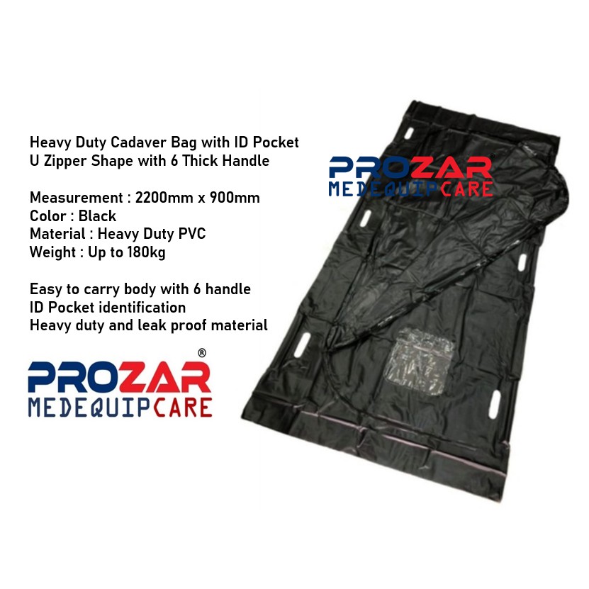 1 UNIT PVC BODY BAG CADAVER BAG BAG MAYAT ADULT BLACK/WHITE WITH ...