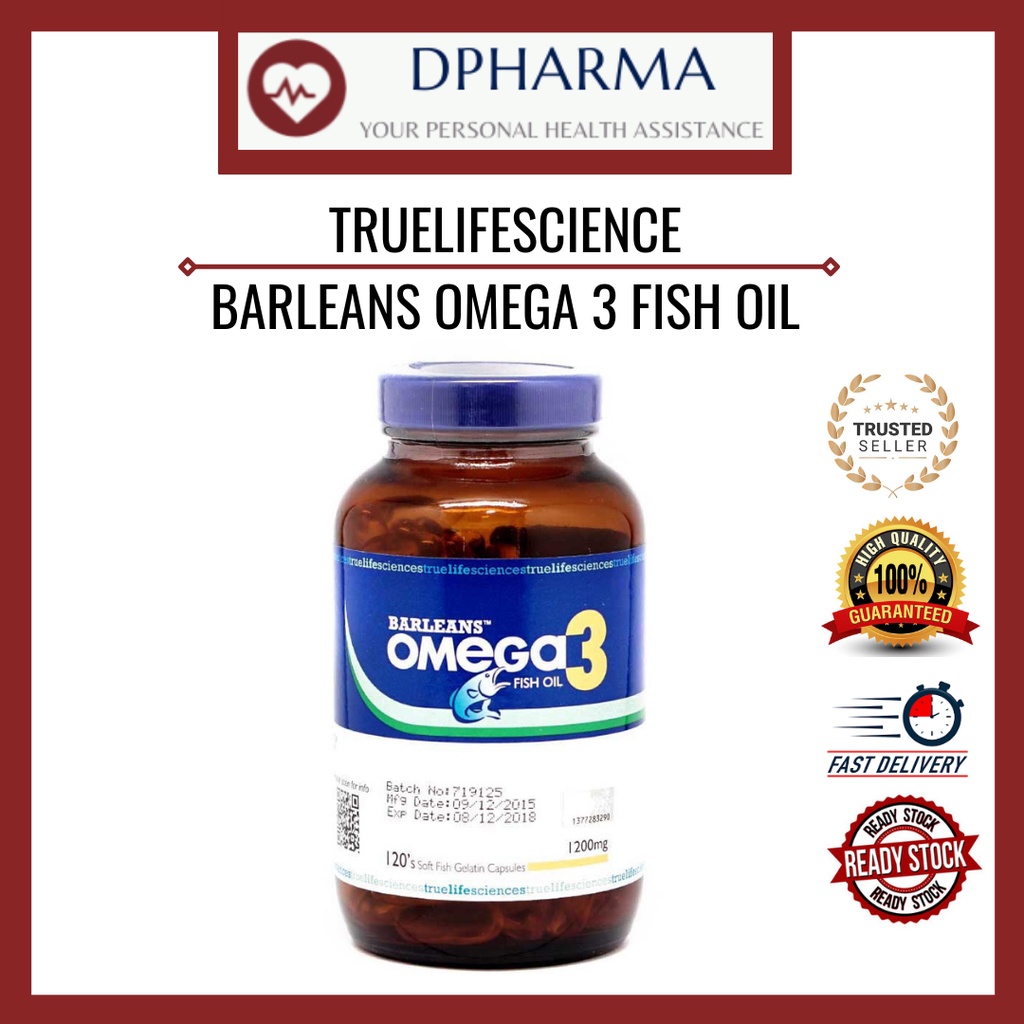 (READY STOCK)BARLEANS OMEGA 3 FISH OIL ,120 CAPSULES (EXP: 09/2025 ...