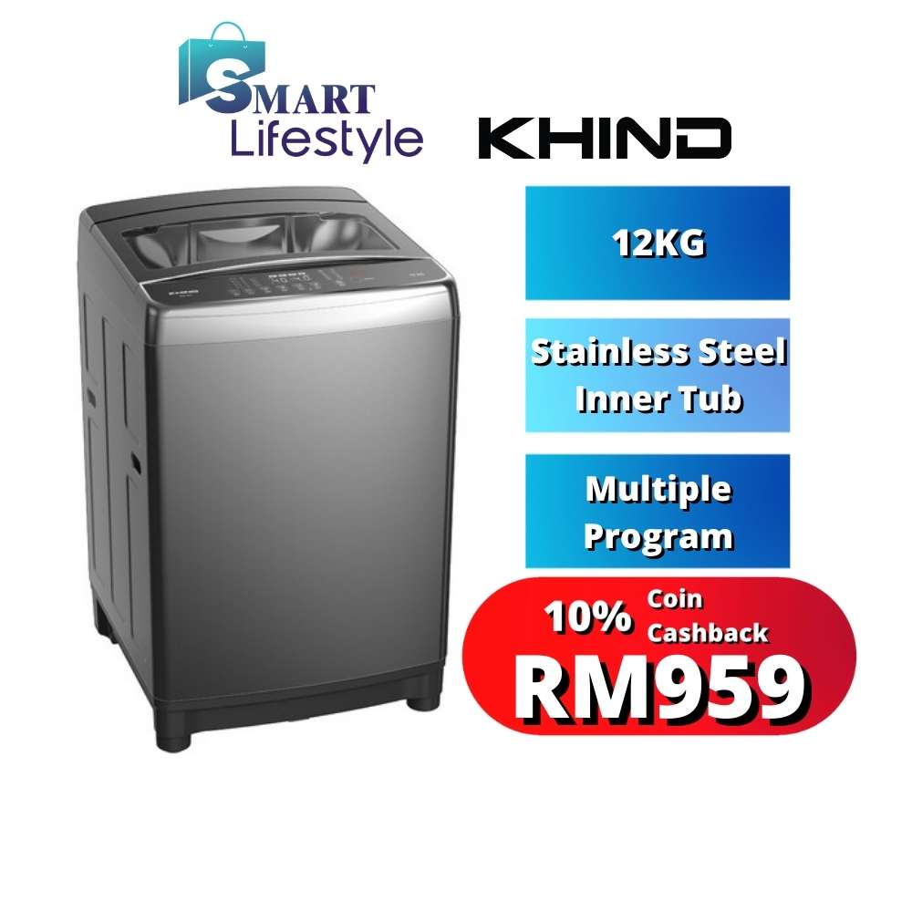 Khind Fully Auto Washing Machine WM70A (7KG) WM80A (8KG) WM100A (10KG ...