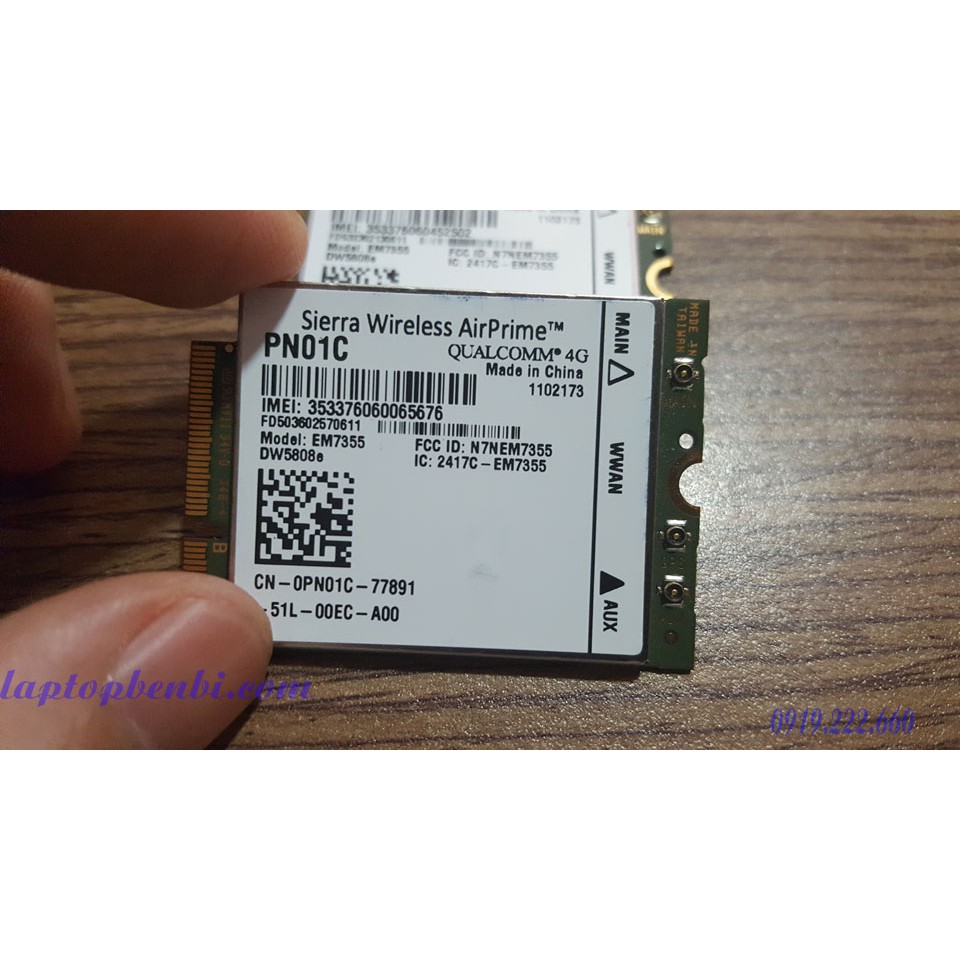 Dell DW5808e 4G WWAN Card - used for laptops with models of Dell E5550 ...