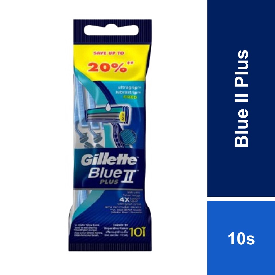 Gillette Blue II Plus Disposable Razors 10s | Shopee Malaysia