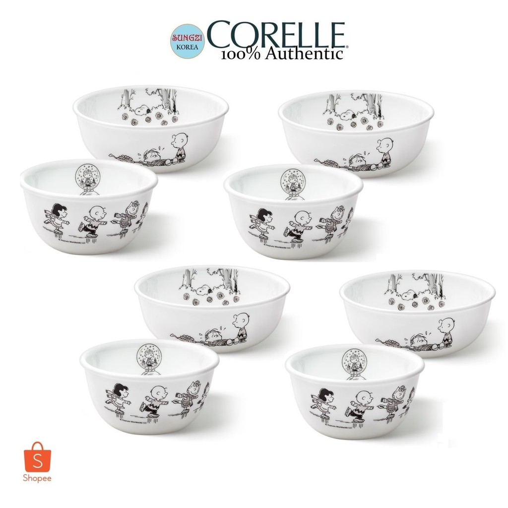 CORELLE X Peanuts Snoopy Edition 8 Piece Set (Snoopy The Play) | Shopee ...