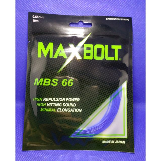MAX BOLT Badminton String MBS 66 Made In Japan (Blue Colour) | Shopee ...