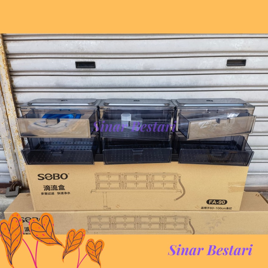 Sobo Drip Trickle Box Aquarium Top Filter Box Double Layer Akuarium F30 ...