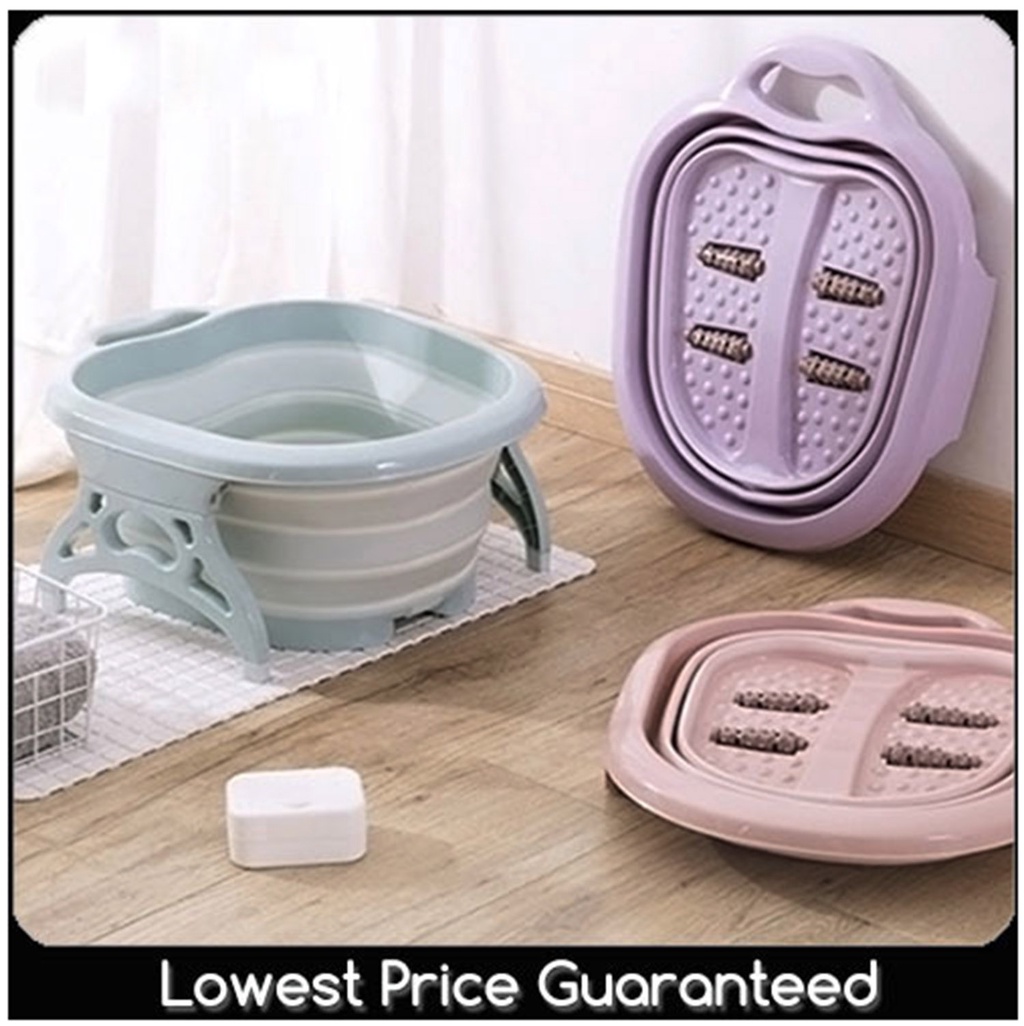 Foldable Foot Soak / foot Massage Bucket - Footbath Detox 折叠泡脚桶 ...