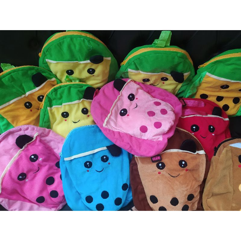 Funny children's boba bag/milk tea boba bag/backpack | Shopee Malaysia