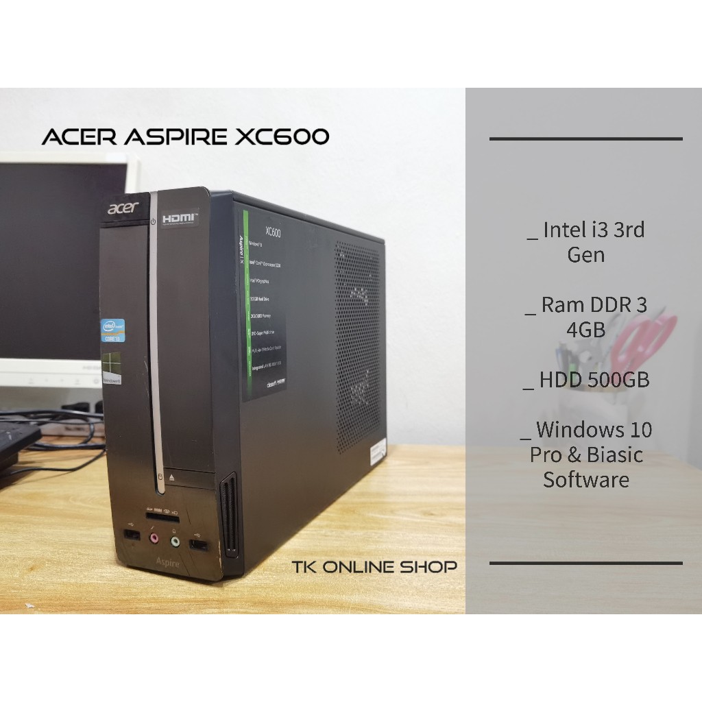 Desktop Acer Aspire XC600-UR12 - SFF - Core i3 3rd Gen / Ram 4GB & HDD ...