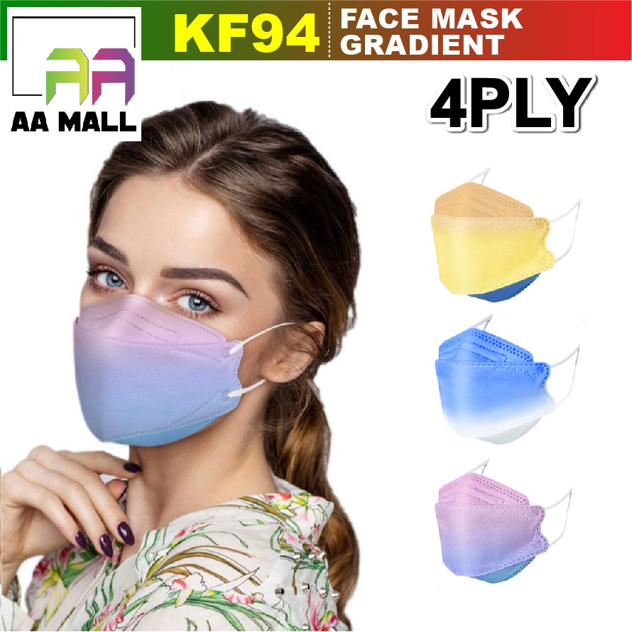 AA MALL [10PCS] KF94 FACE MASK Gradient (RANDOM COLOR) | Shopee Malaysia