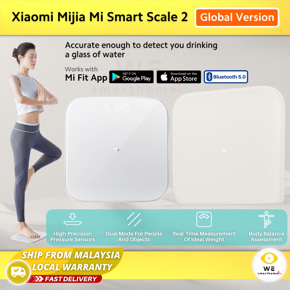 Xiaomi Mijia Mi Smart Scale 2 Bluetooth 5.0 LED Display Body Weight ...
