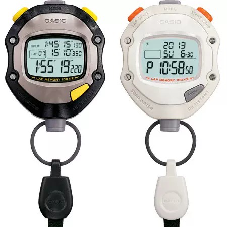(Japan Set) Casio Digital HS-70W-1JH / HS-70W-8JH - HS-70W Stopwatch 50m Running Timer Brand-New ...