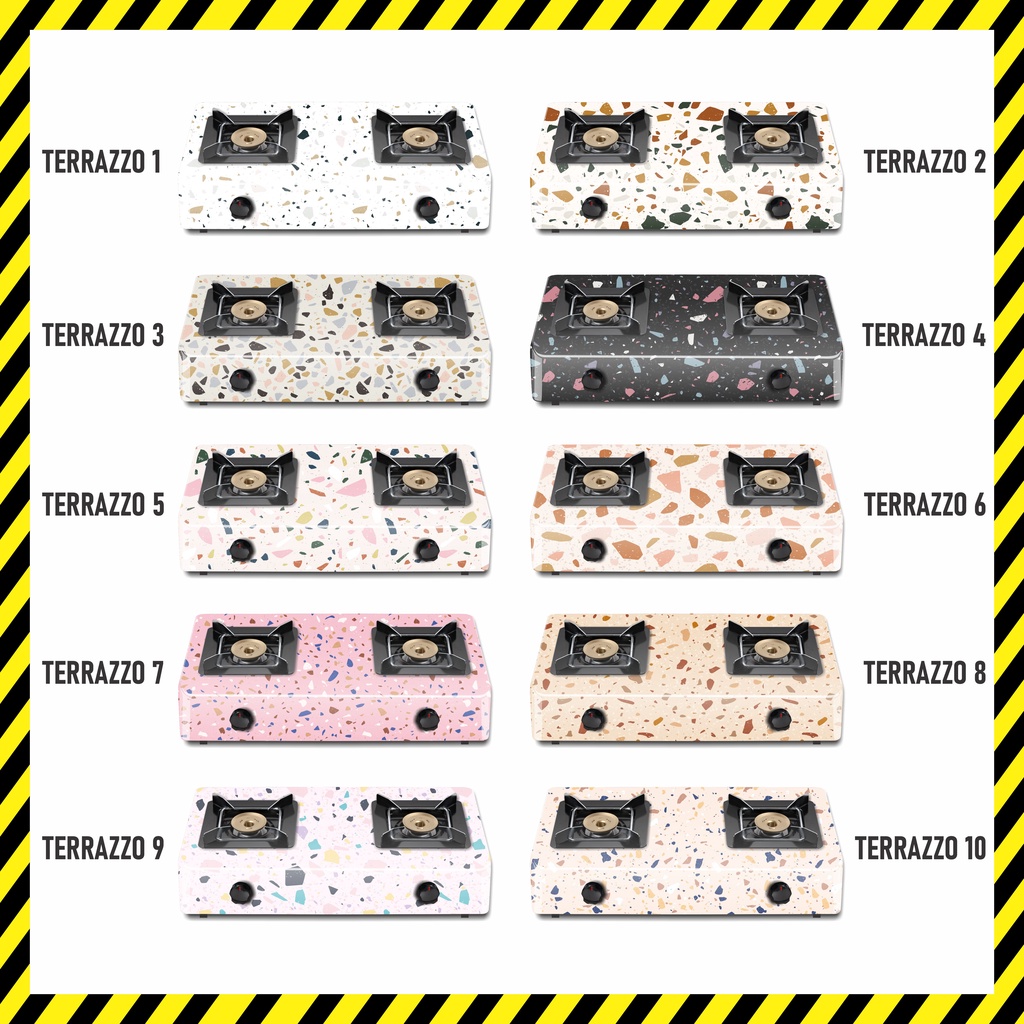 2-burner Stove STICKER And 1-burner STICKER Latest Motif - Terrazzo ...