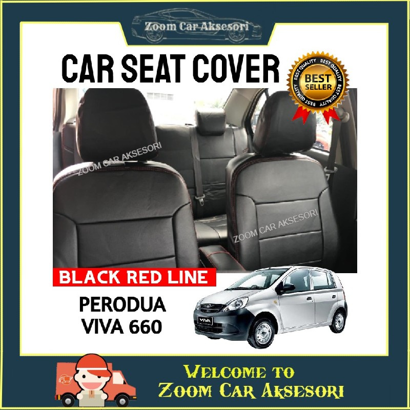 Perodua Viva 660 Car Seat Cover Case PVC Leather Car Cushion Cover ...