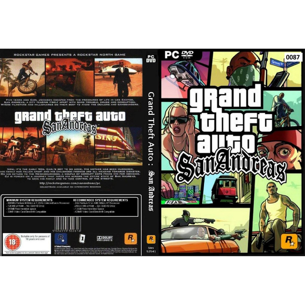 (PC DVD) Grand Theft Auto San Andreas | Shopee Malaysia