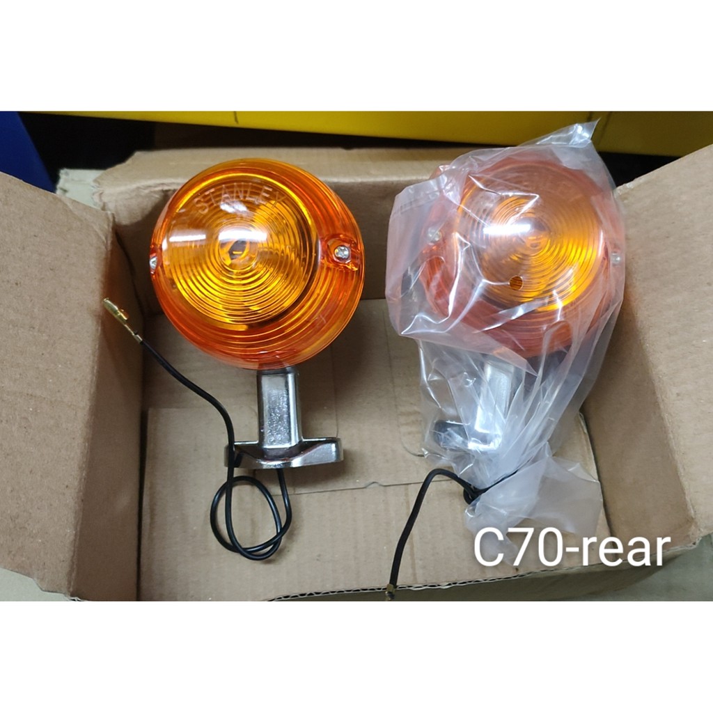 SIGNAL REAR(1 PCS) WITH BULB-CHROME BASE-HONDA C70-OEM | Shopee Malaysia