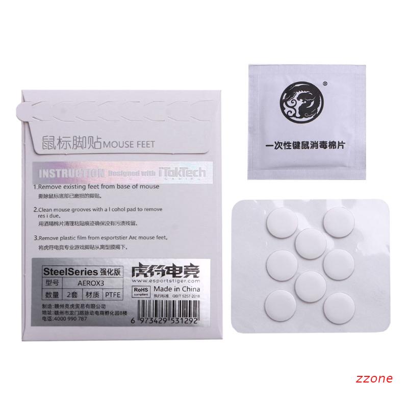 zzz Tiger Gaming Mouse Skates Pads Rounded Curved Edge Enhanced Feet ...