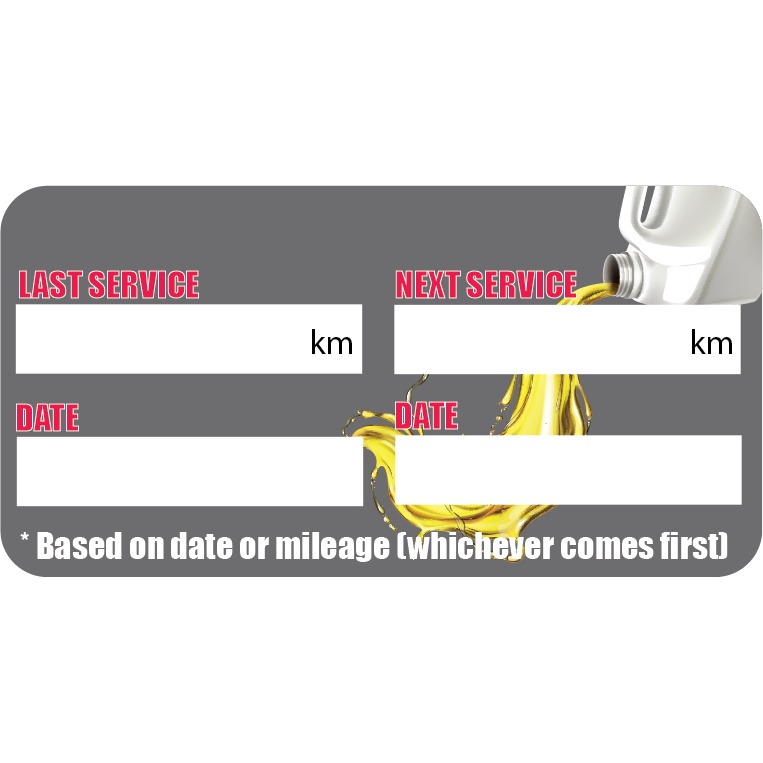 Sticker Servis Motor Mileage ( 5 PCS ) | Shopee Malaysia