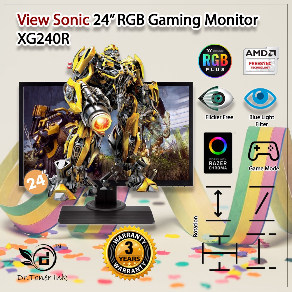 Viewsonic XG240R 24” RGB Gaming Monitor | Shopee Malaysia