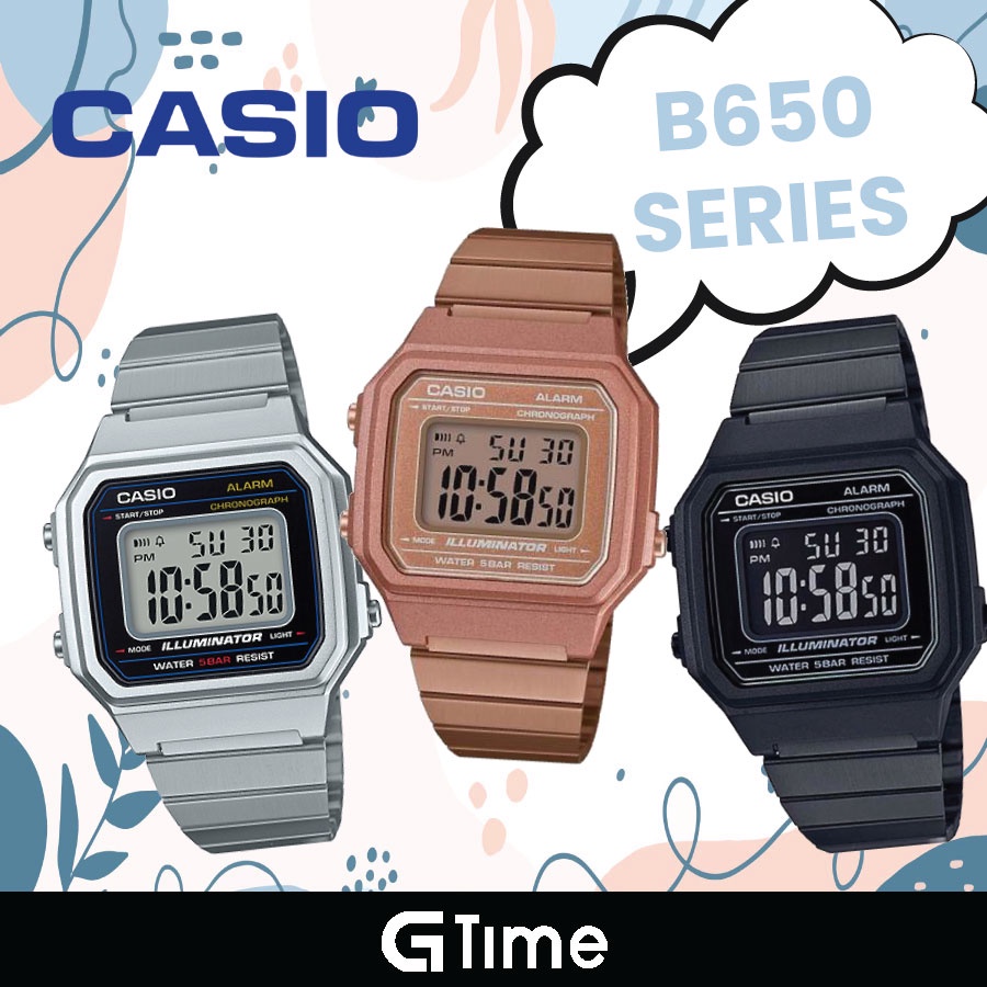 [ORIGINAL + 1YR WARRANTY] CASIO B650WC-5 B650WB UNISEX VINTAGE DIGITAL ...