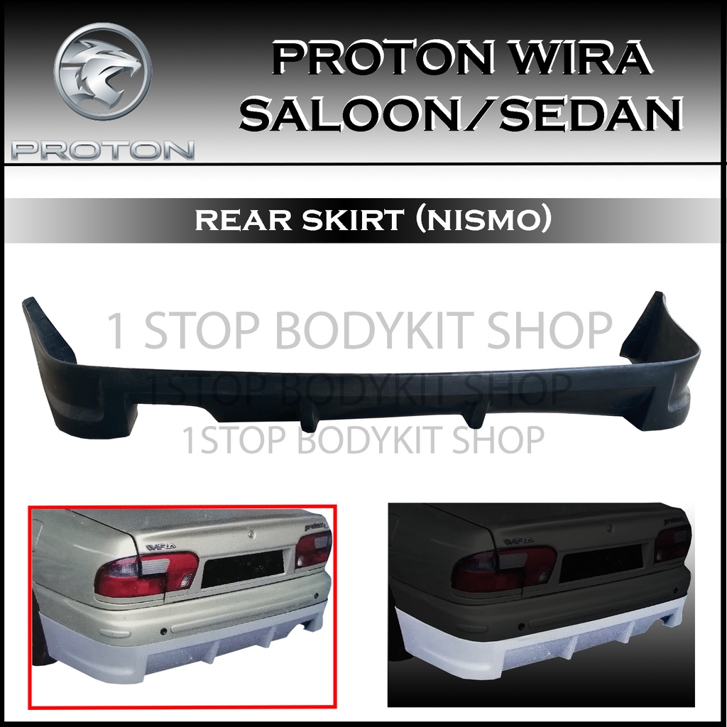 PROTON WIRA SALOON REAR SKIRT(NISMO) (FIBERGLASS) SKIRT LIP BODYKIT ...