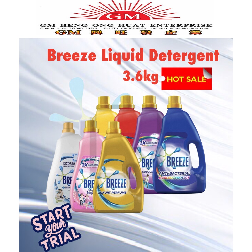 BREEZE BOTTLE LIQUID DETERGENT 3.6KG | Shopee Malaysia
