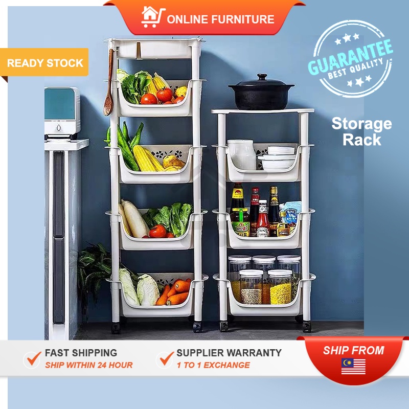 3 Tier 4 Tier Multipurpose Storage Rack /Vegetables Basket Storage ...