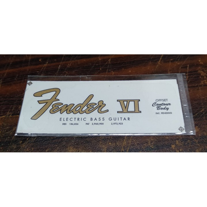 Fender VI Bass Waterslide Decal Headstock Restoration | Shopee Malaysia