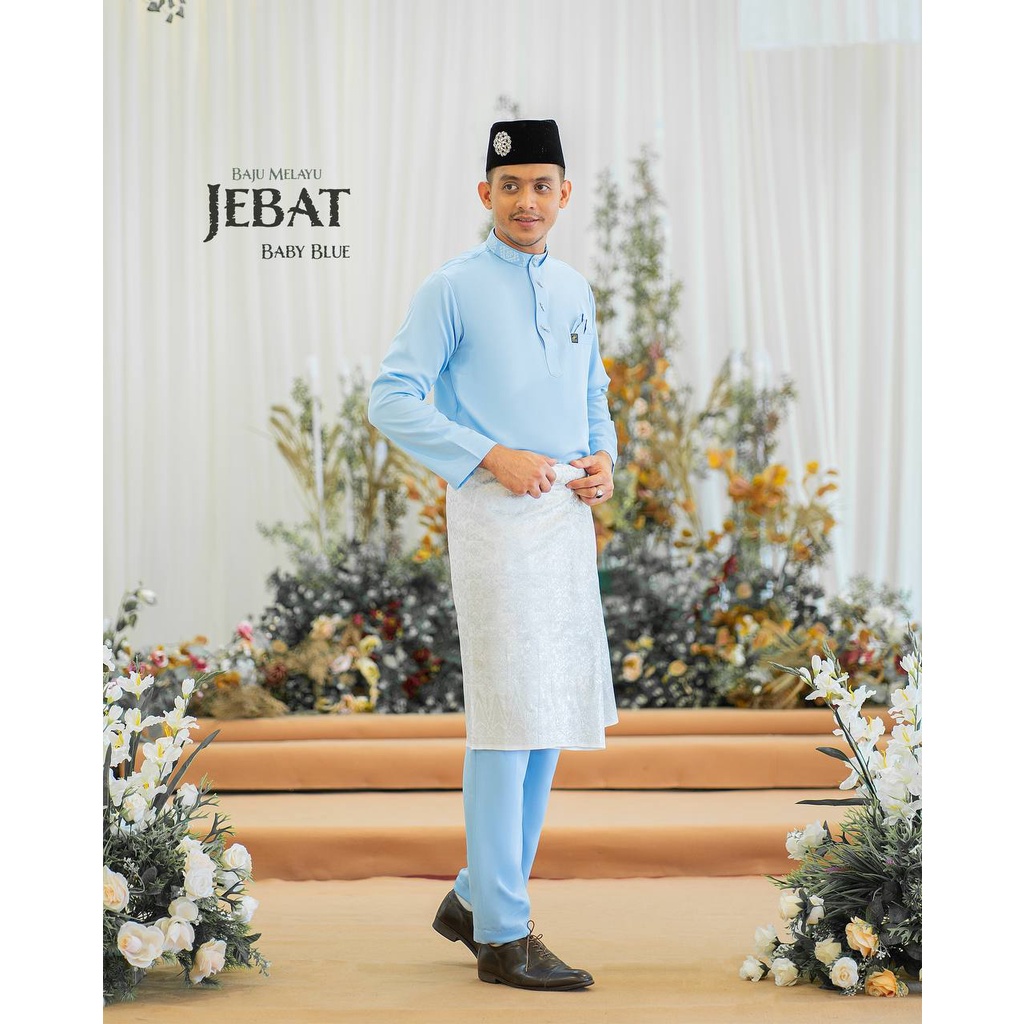BAJU MELAYU JEBAT CORAK SONGKET PRINTED | BAJU MELAYU MODEN | Shopee ...