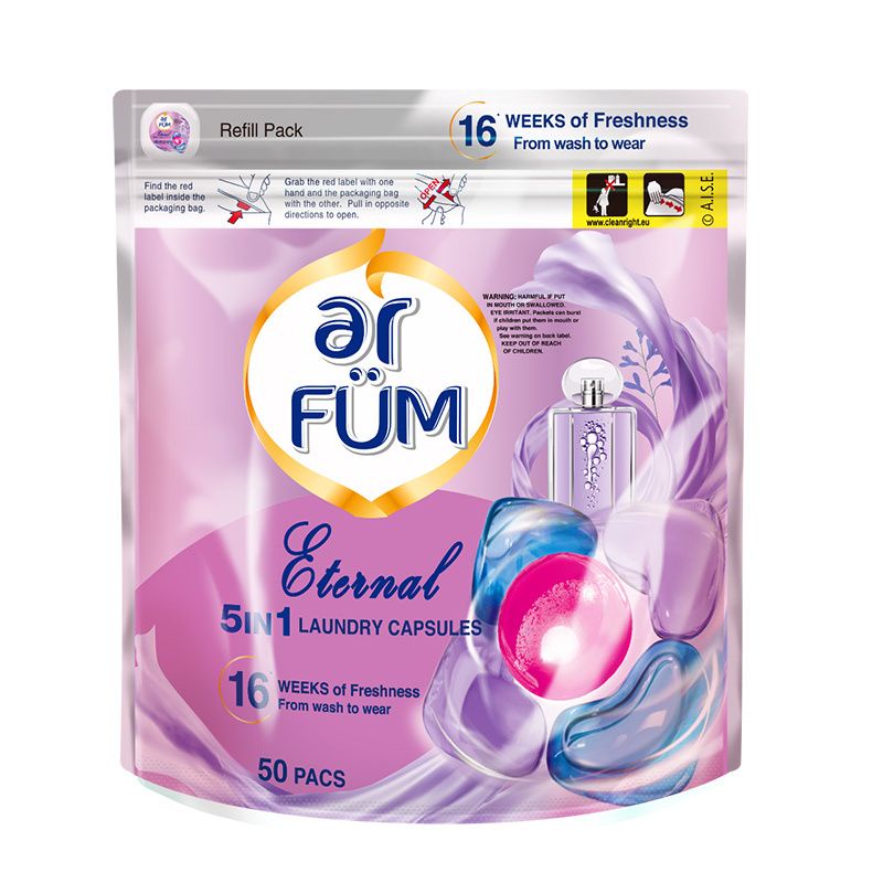 🇲🇾 ar FÜM 5in1 50pcs Refill Pack Scented Laundry Detergent Capsule Gel ...
