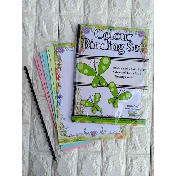 Stok Sedai Set Binding Berwarna A4 / Set Kertas Binder Folio A4/A4 ...