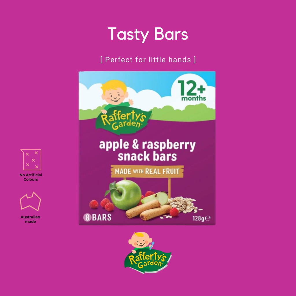Rafferty's Garden Apple & Raspberry Baby Snack Bars 12m+ [Exp: Feb 2025 ...