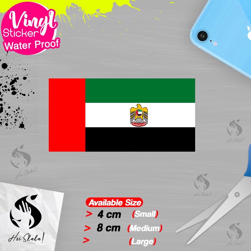 Uae Ani Arab Emirates Sticker Vinyl Sticker World Country Flag Motif ...