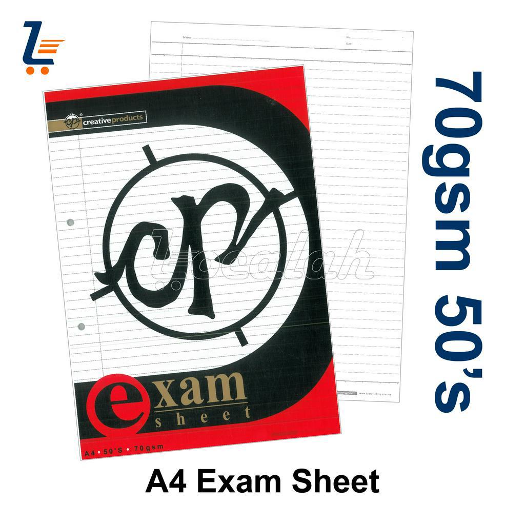 70gsm 50's Exam Sheet / Foolscap Paper / Kertas Kajang (CP SCES-7050 ...